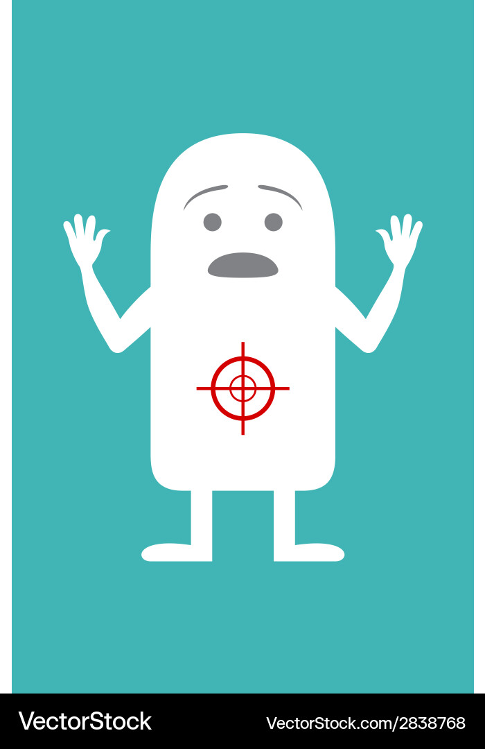 Animated personality victim Royalty Free Vector Image