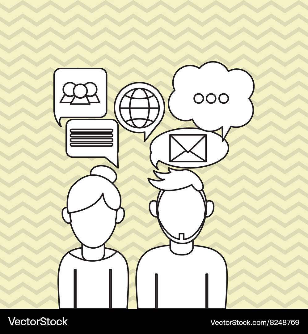 Communication design Royalty Free Vector Image