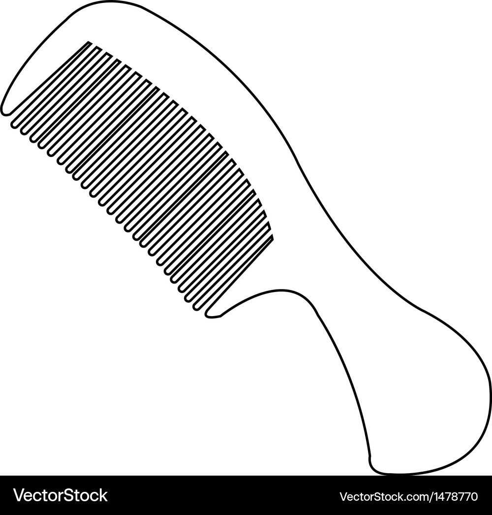 Comb outline Royalty Free Vector Image - VectorStock