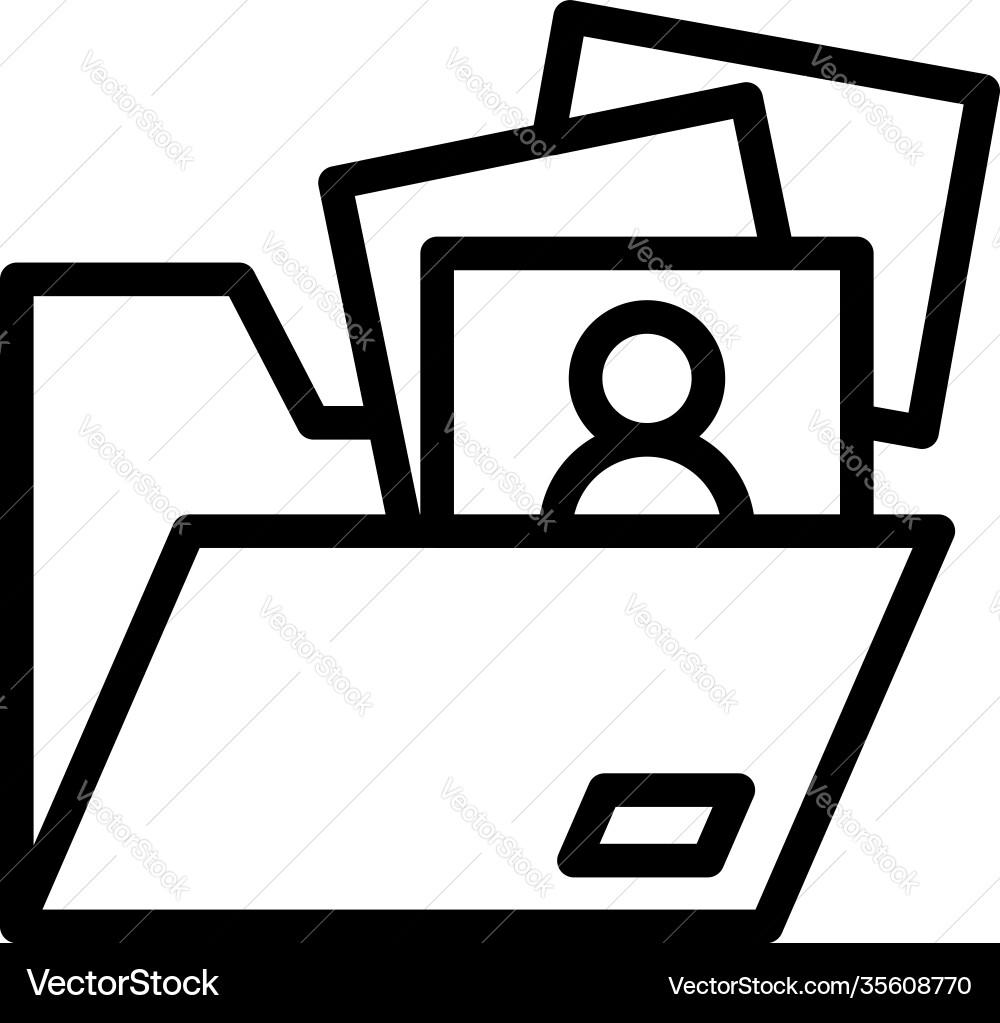 Expertise network icon outline style Royalty Free Vector