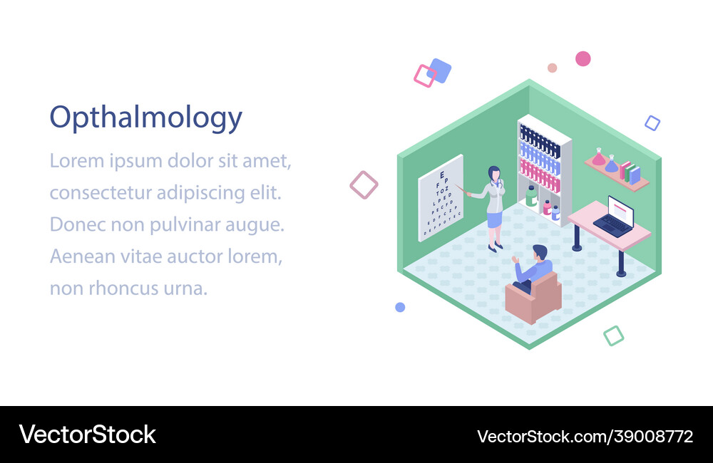 Eye care clinic Royalty Free Vector Image - VectorStock