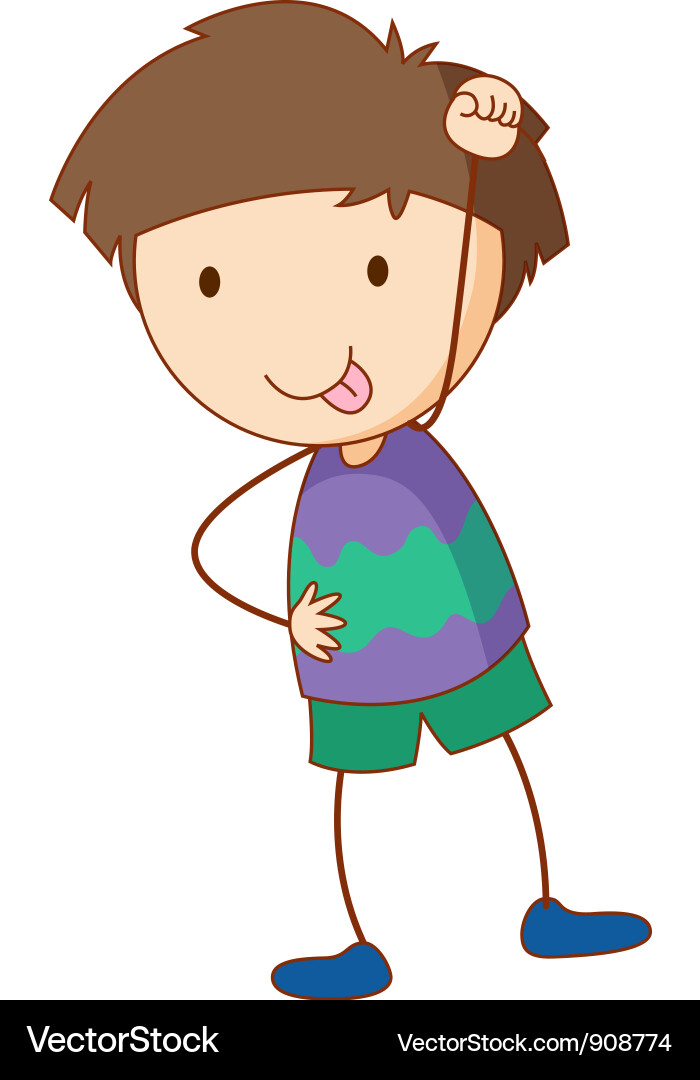 Simple child cartoon Vector Image by iimages - Image #908774 - VectorStock