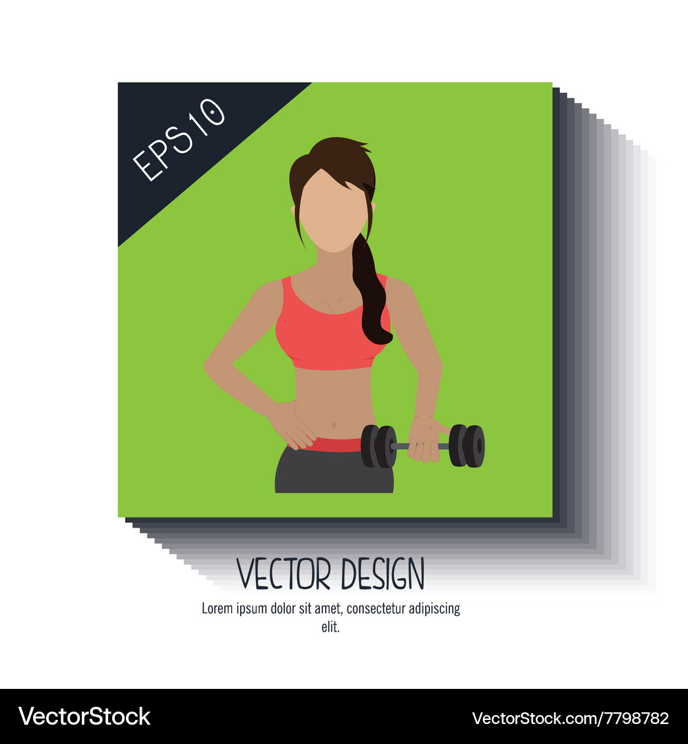 Fitness icon design Royalty Free Vector Image - VectorStock