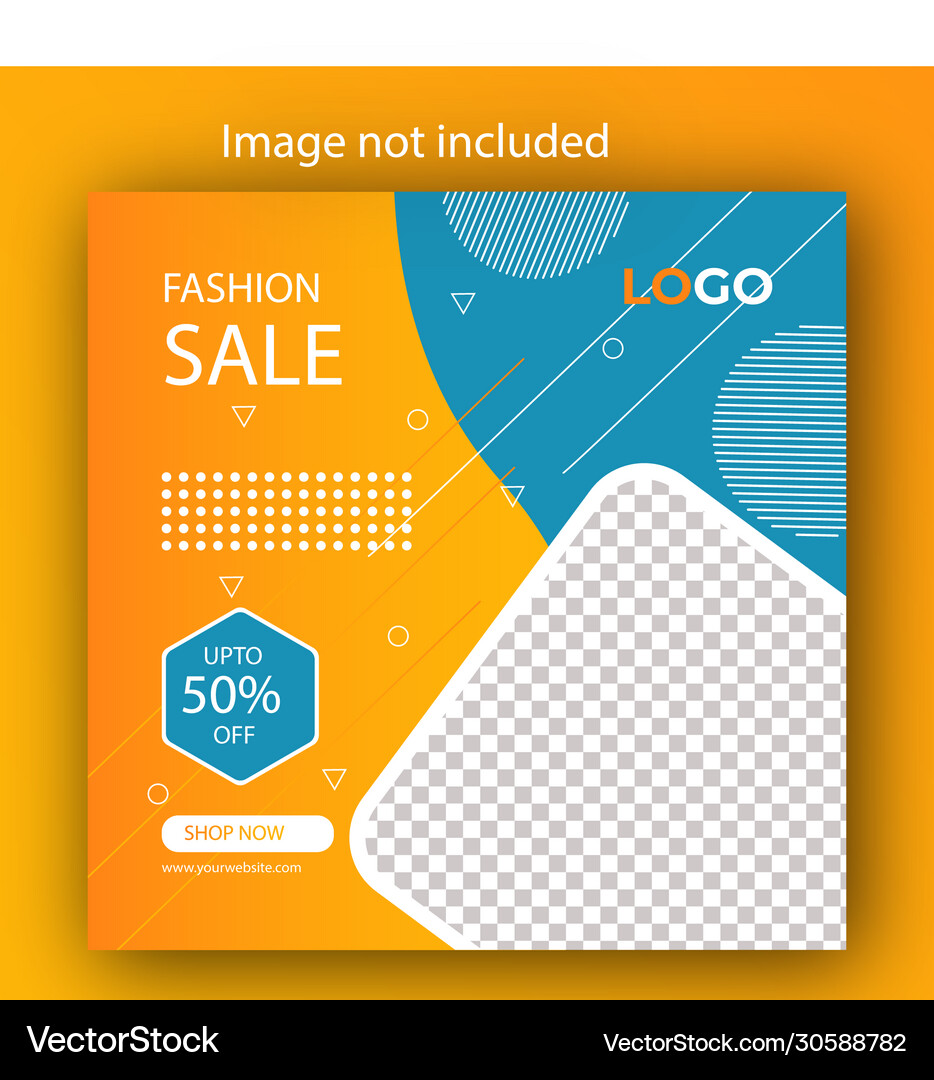 Modern social media post template design Vector Image