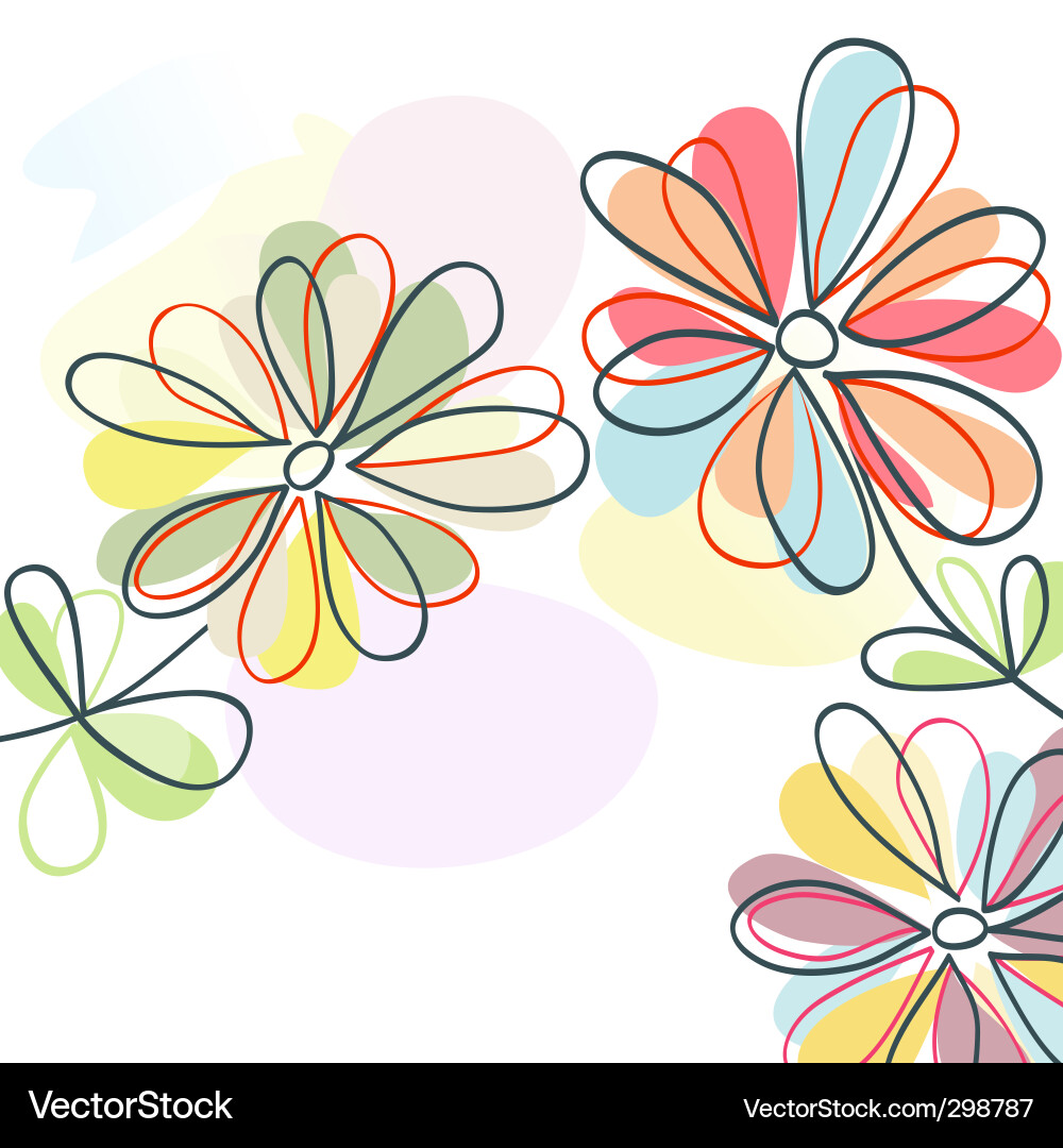 Floral pastel Royalty Free Vector Image - VectorStock