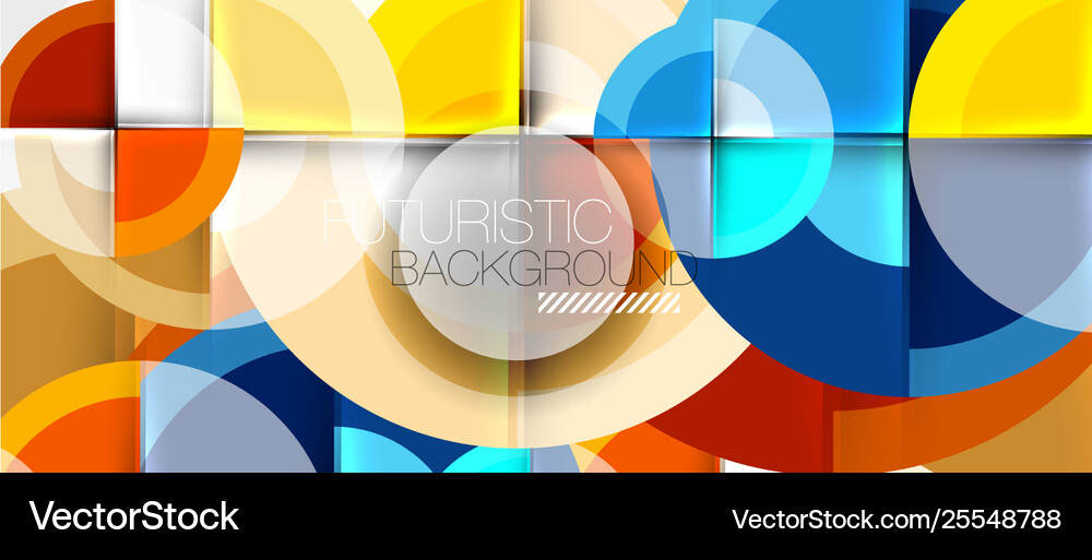 Circular geometrical design template Royalty Free Vector