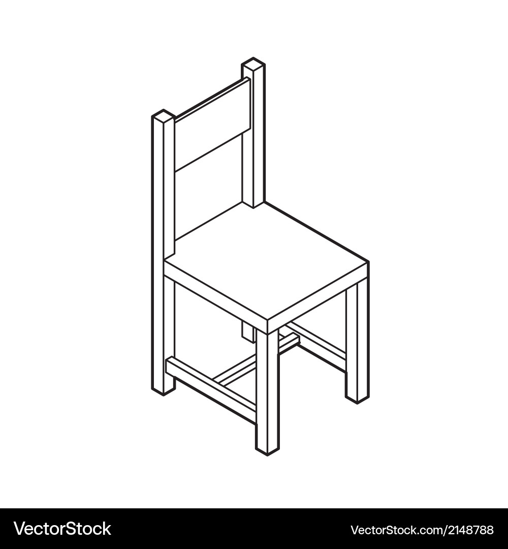 Isometric chair Royalty Free Vector Image - VectorStock
