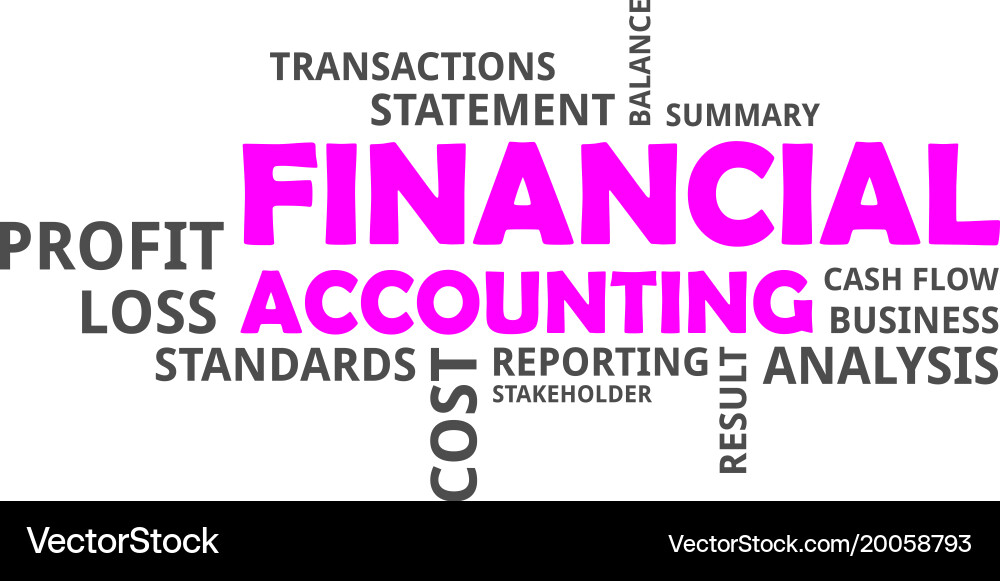 Word cloud - financial accounting Royalty Free Vector Image
