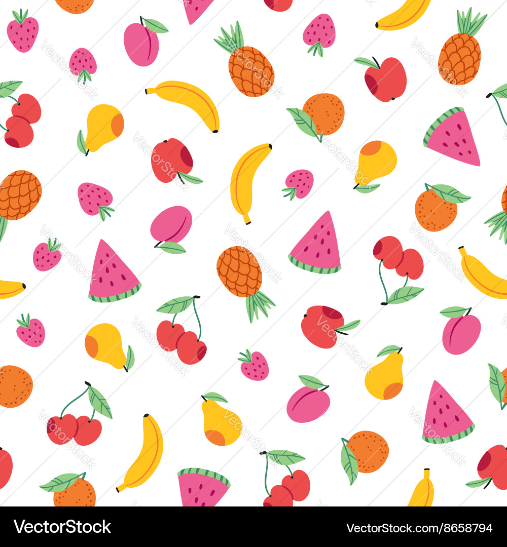 Juicy fruits pattern Royalty Free Vector Image