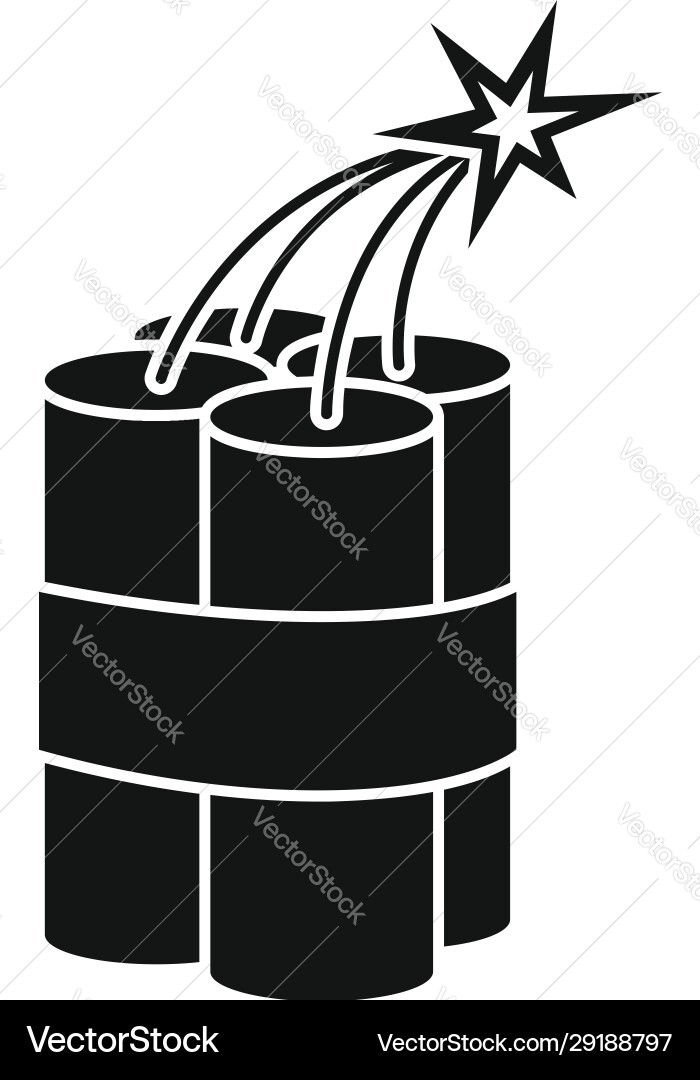 Dynamite icon simple style Royalty Free Vector Image