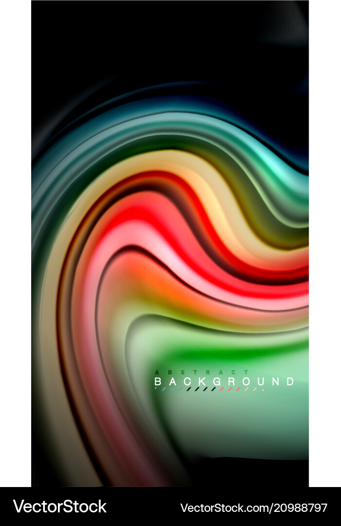 Fluid mixing colors wave abstract Royalty Free Vector Image