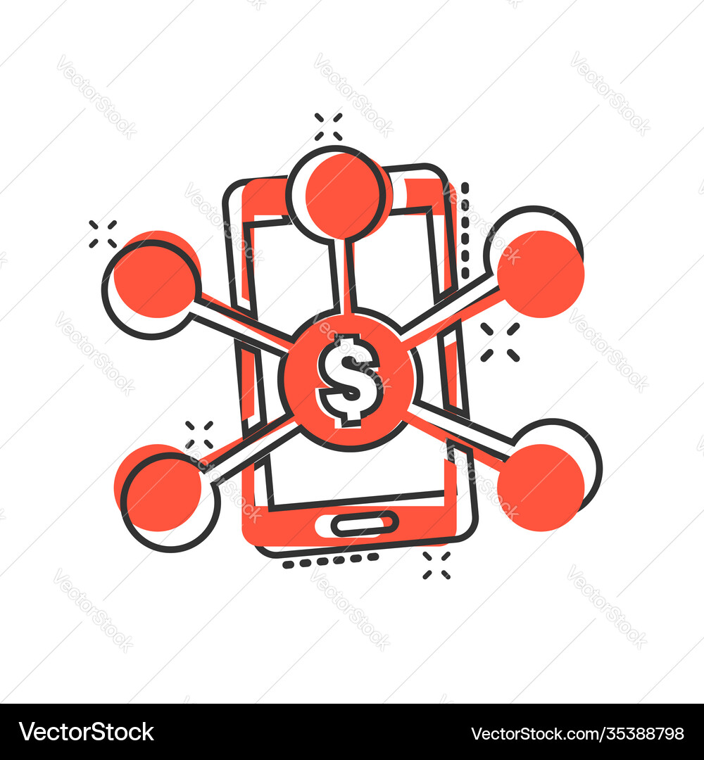 Payment services icon in comic style money send Vector Image