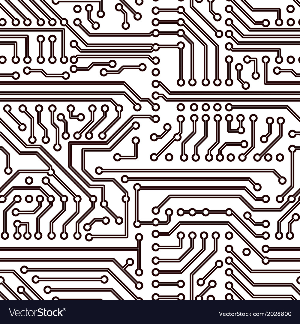 Seamless circuit board pattern Royalty Free Vector Image