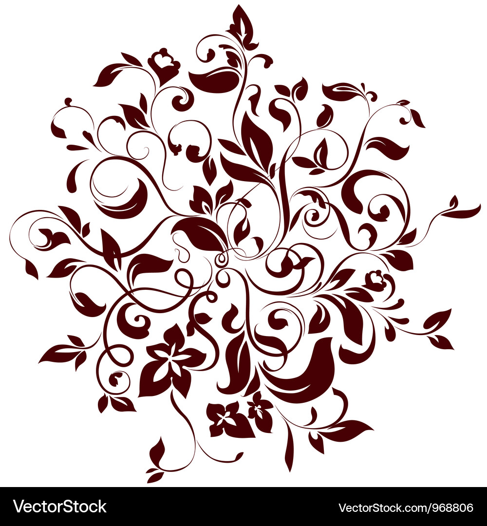 Floral element Royalty Free Vector Image - VectorStock