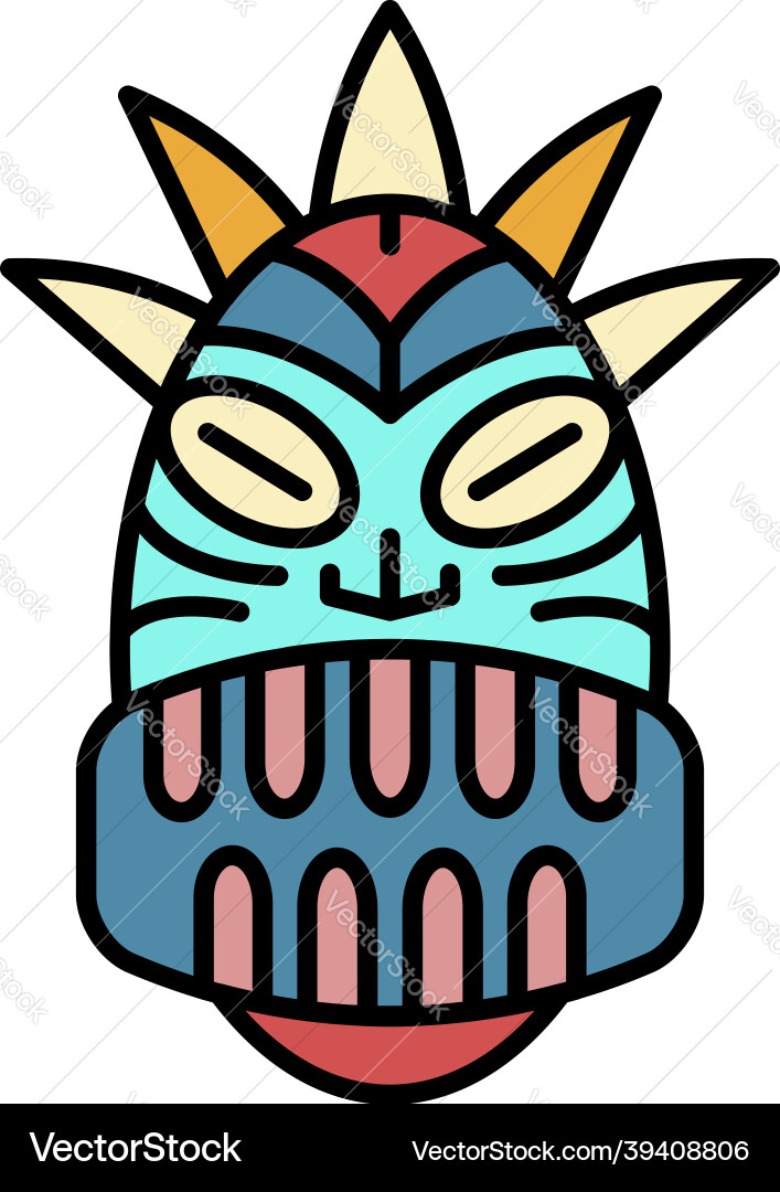Tattoo idol icon color outline Royalty Free Vector Image