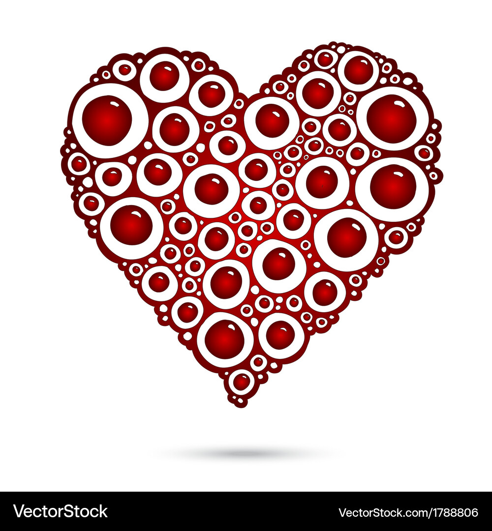 Unique stylish hand-drawn abstract heart Vector Image