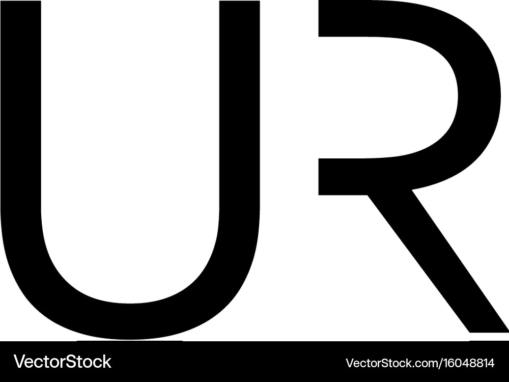 Ur letter logo Royalty Free Vector Image - VectorStock