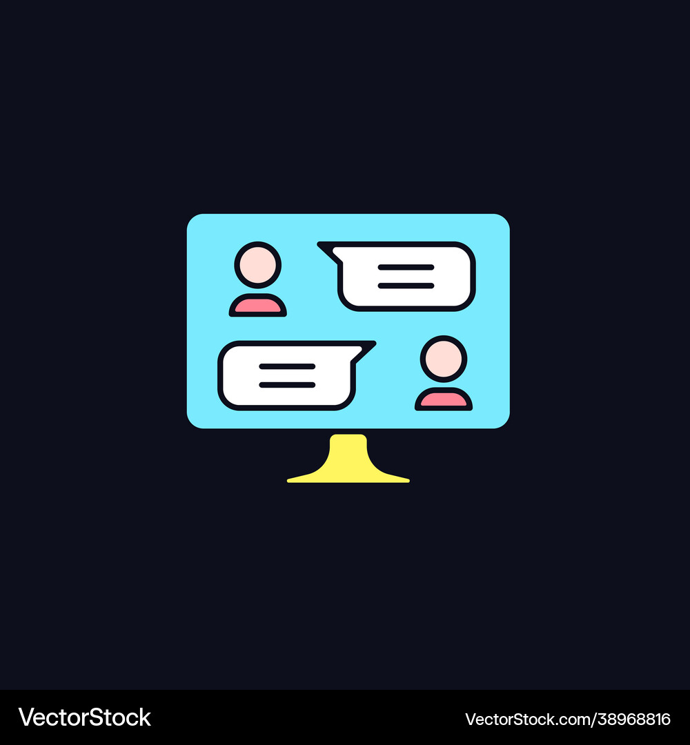 Digital communication channels rgb color icon Vector Image