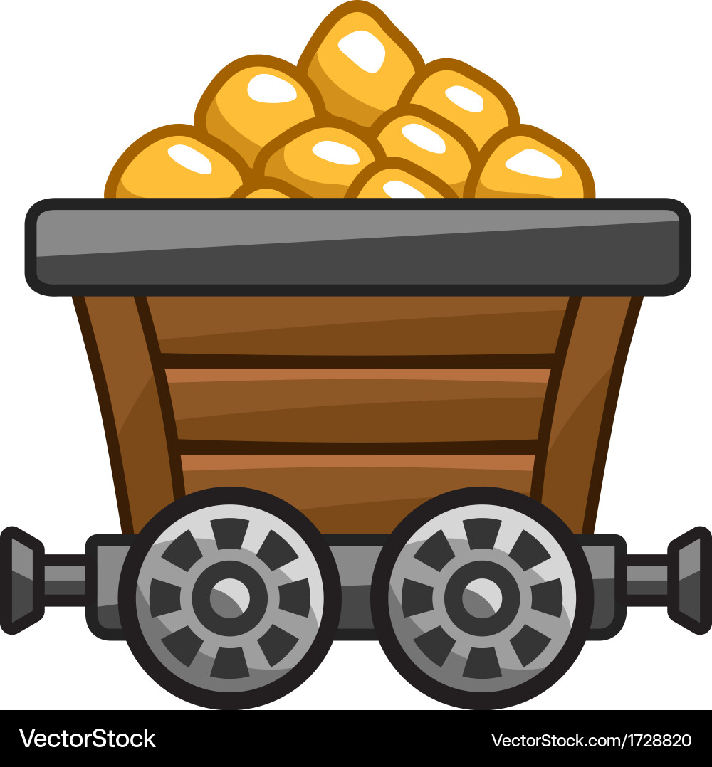 Mine cart Royalty Free Vector Image - VectorStock