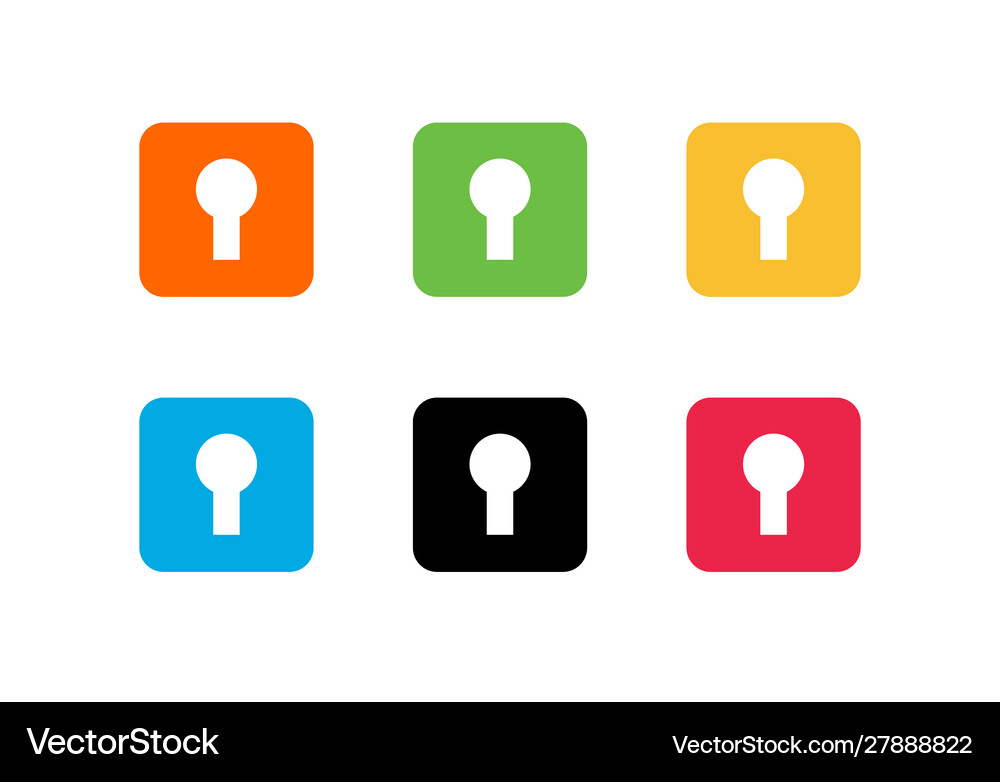 Key hole icon design security symbol protection Vector Image