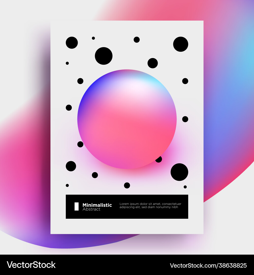 Minimalistic abstract poster or flyer design Vector Image