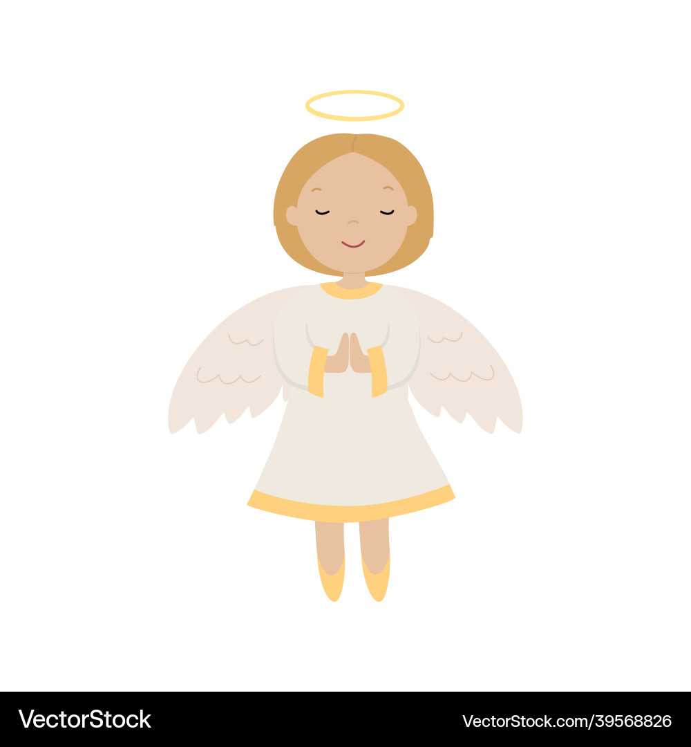 Cartoon angel isolated Royalty Free Vector Image