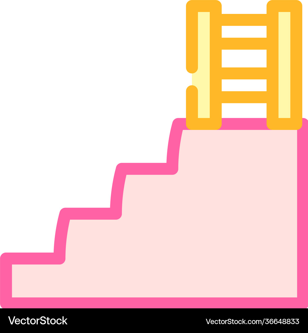 Stairs and ladder construction color icon Vector Image
