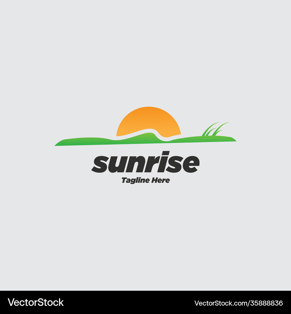Sunrise logo design template Royalty Free Vector Image