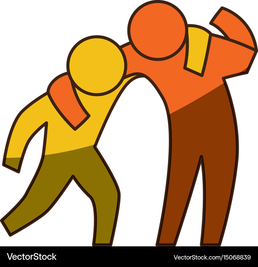 Person helping someone Royalty Free Vector Image