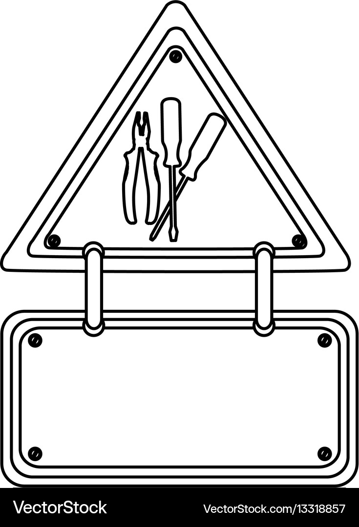 Tools blank warnings icon Royalty Free Vector Image