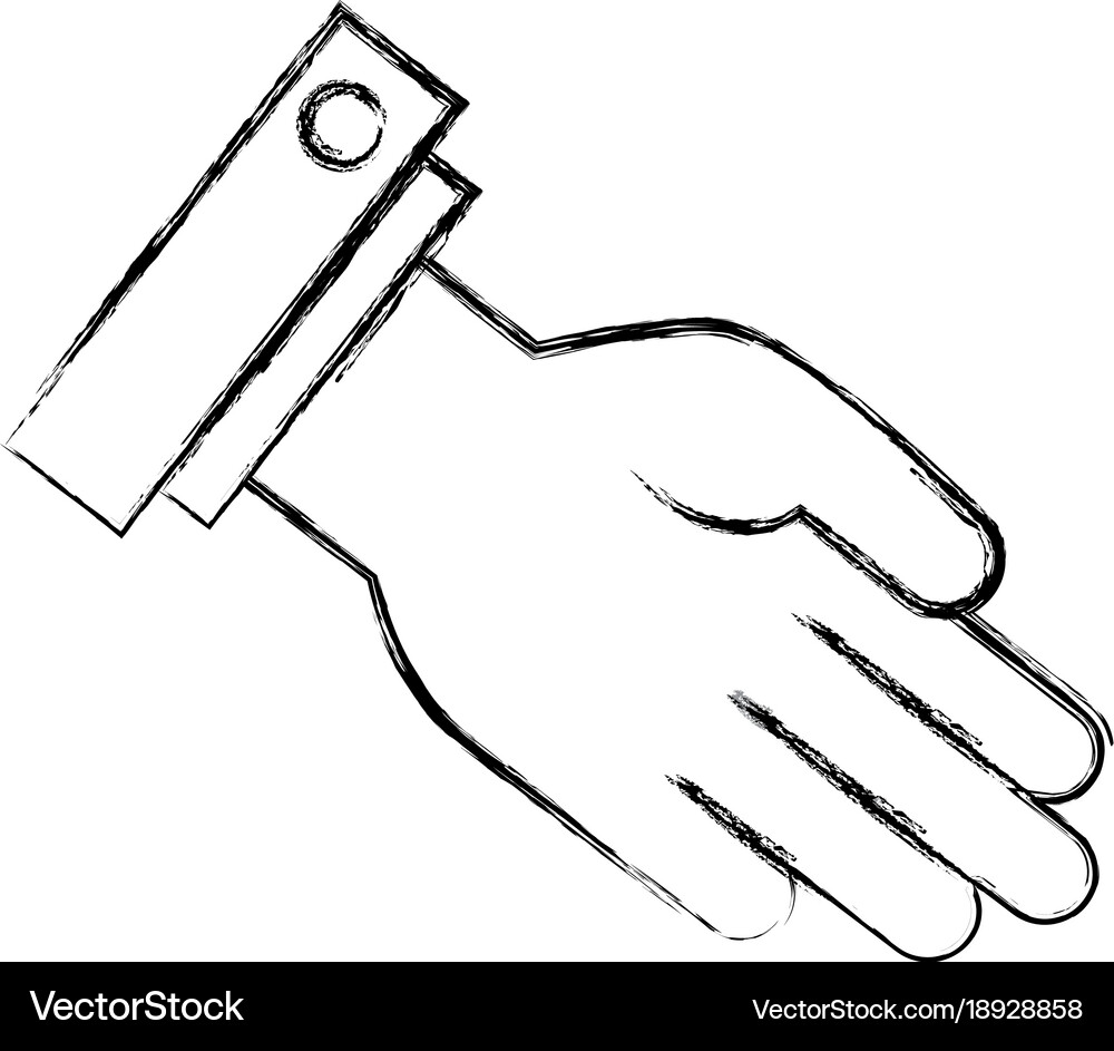 Hand receiving isolated icon Royalty Free Vector Image