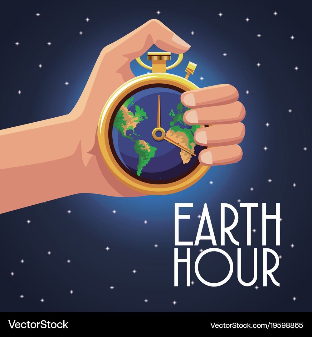 Earth hour design Royalty Free Vector Image - VectorStock