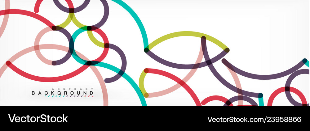 Curly wave lines abstract background design Vector Image