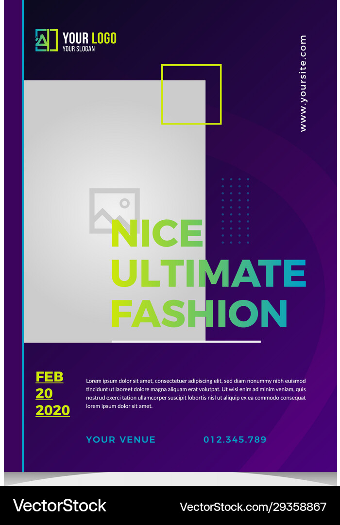 Event flyer design template Royalty Free Vector Image