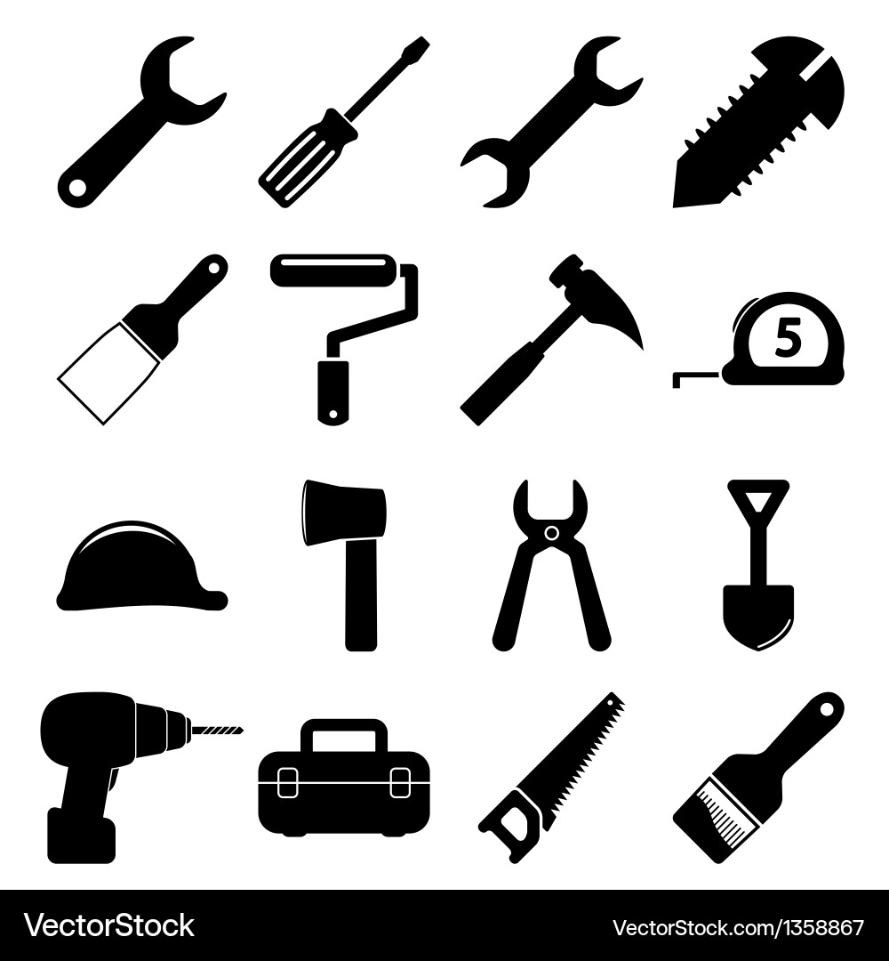 Tools icons Royalty Free Vector Image - VectorStock