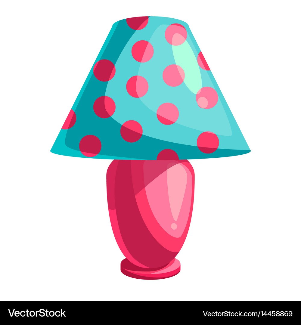 Cartoon table lamp Royalty Free Vector Image - VectorStock