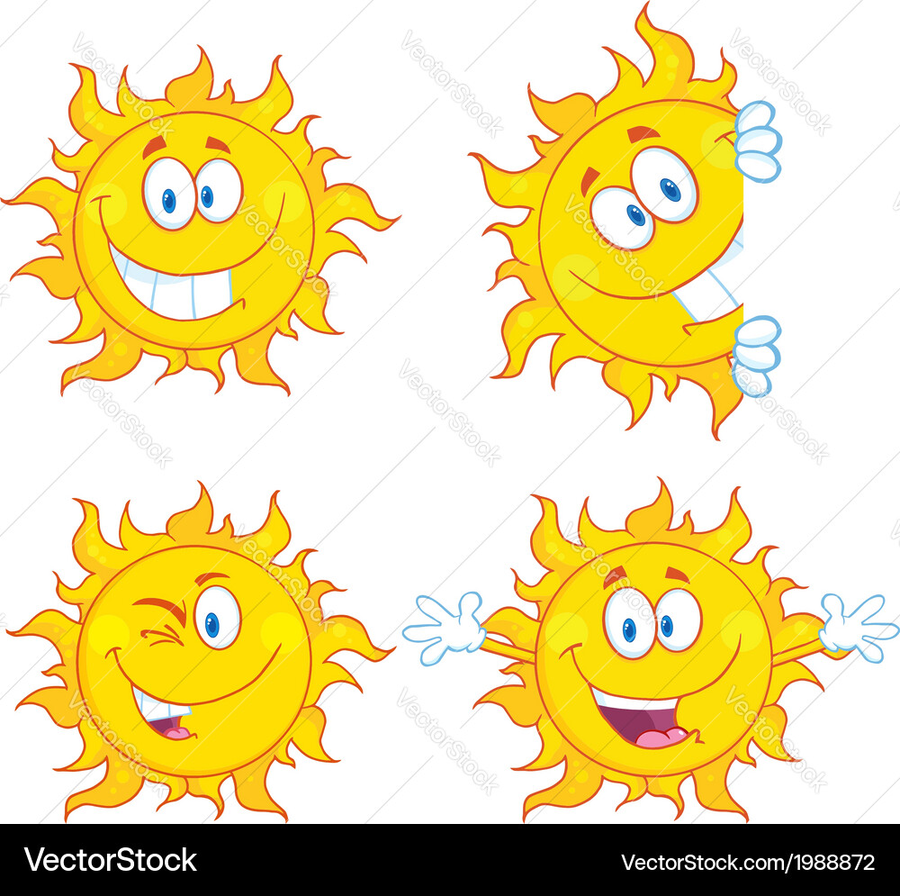 Weather cartoons Royalty Free Vector Image - VectorStock