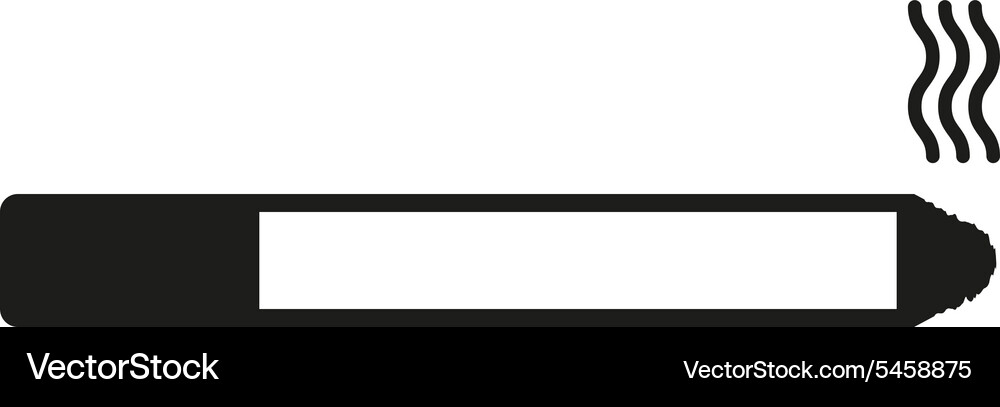 Smoking icon cigarette symbol flat Royalty Free Vector Image