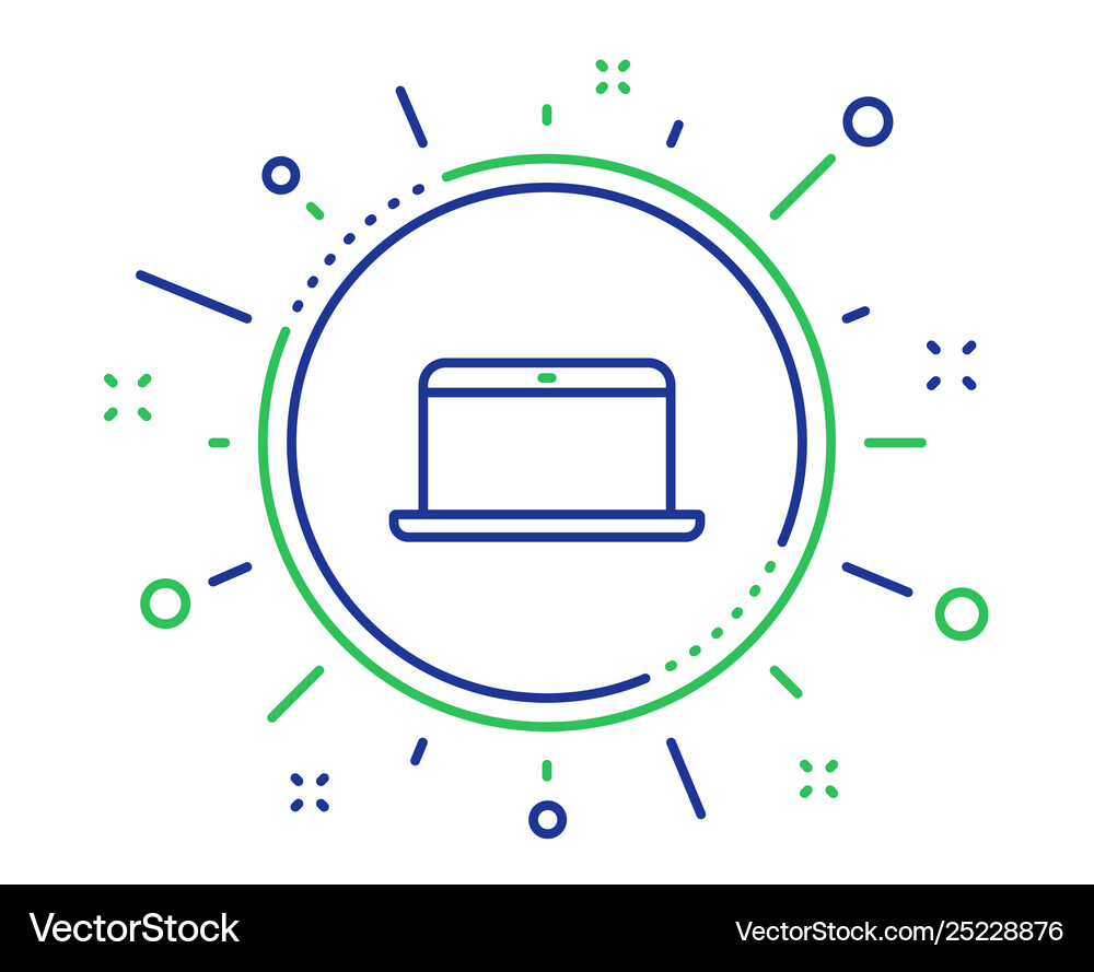 Laptop computer icon notebook sign Royalty Free Vector Image