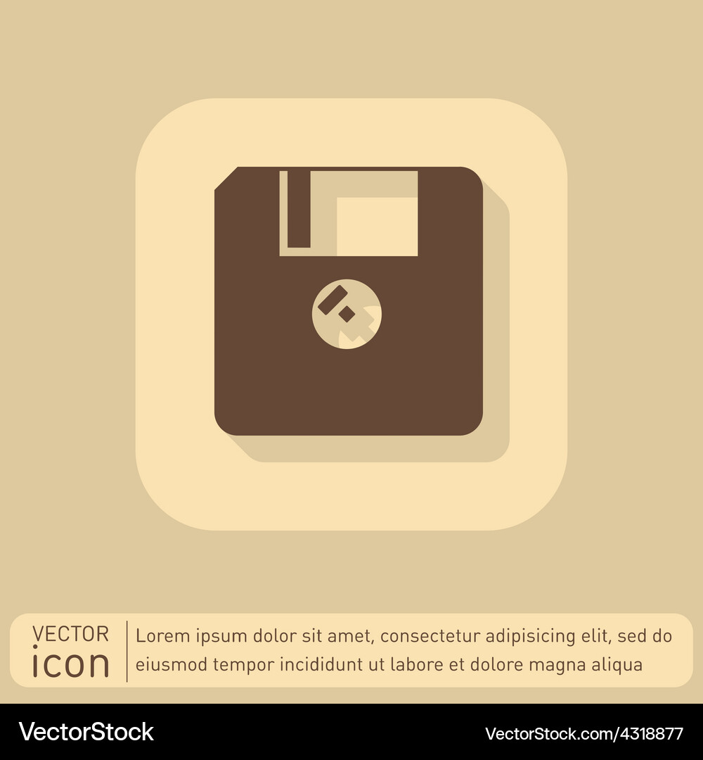 Floppy diskette symbol store information document Vector Image