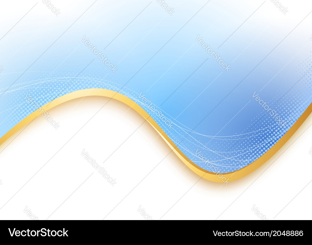 Blue transparent background gold border Royalty Free Vector