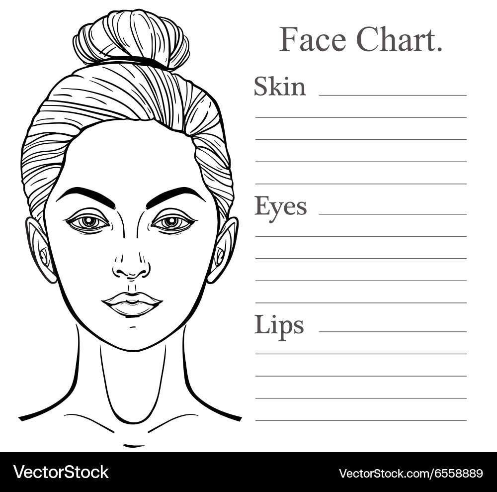 Female Face Chart For Makeup Artists - Mugeek Vidalondon