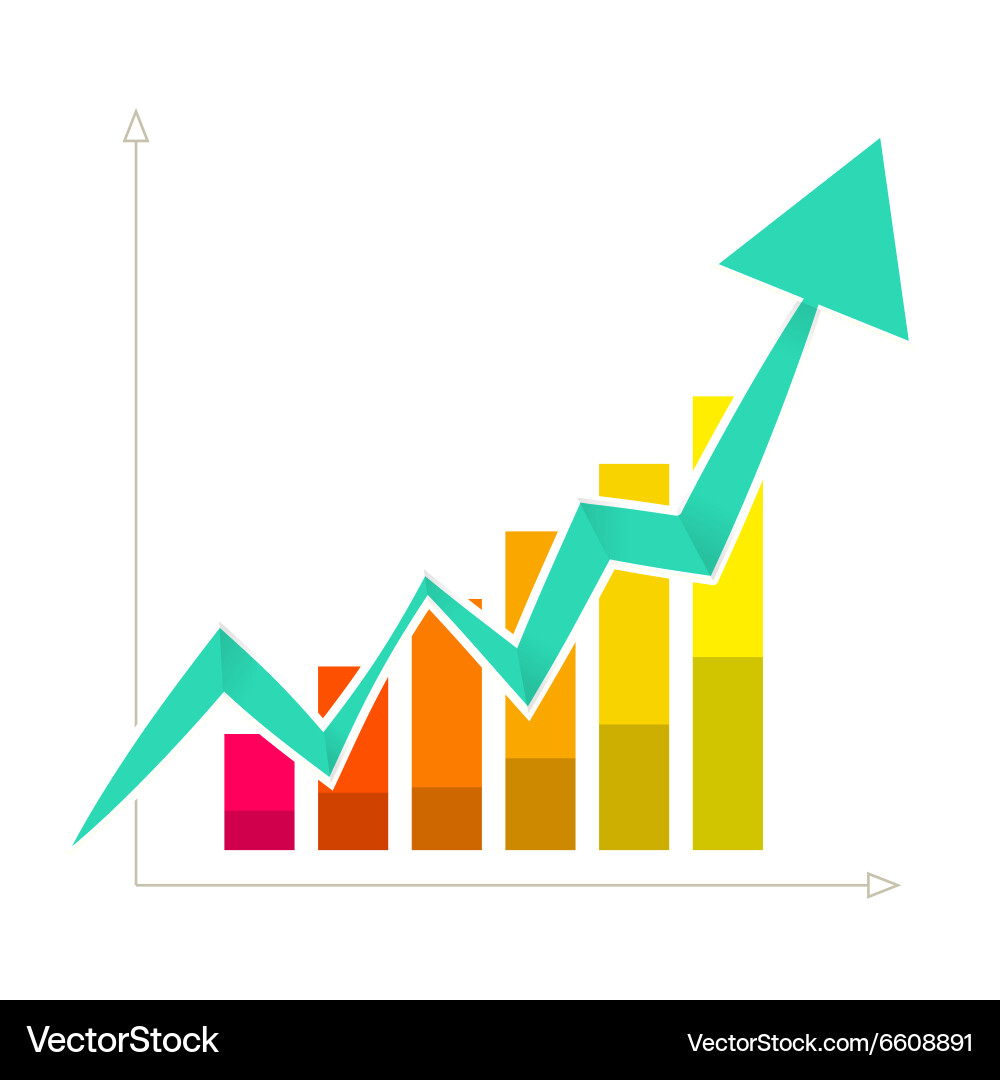 Rising Arrow Graph Royalty Free Vector Image - VectorStock