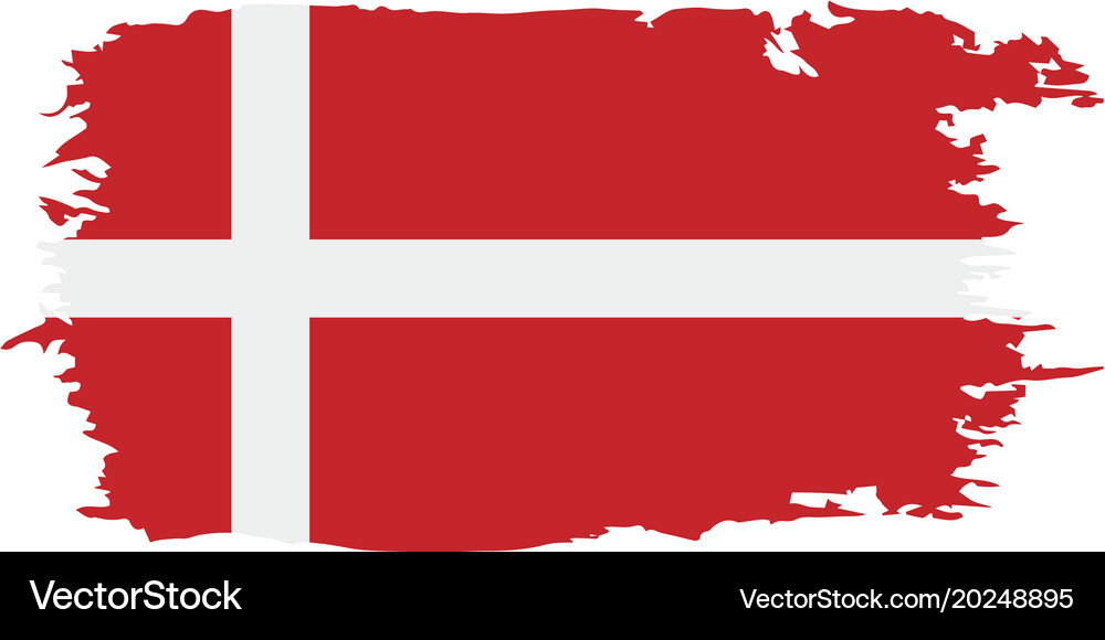 Denmark flag Royalty Free Vector Image - VectorStock