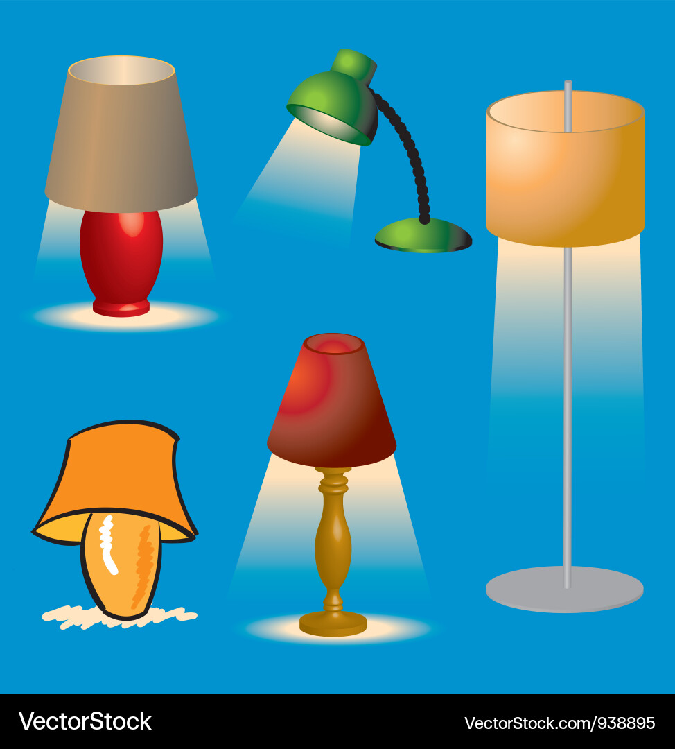 Lamps1 Royalty Free Vector Image - VectorStock