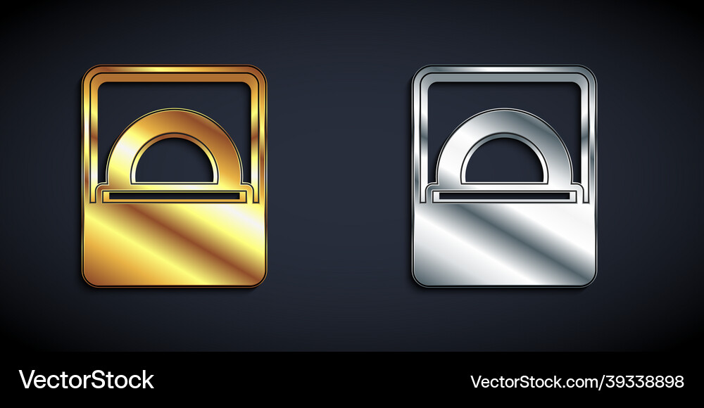 Gold and silver diamond engagement ring in a box Vector Image