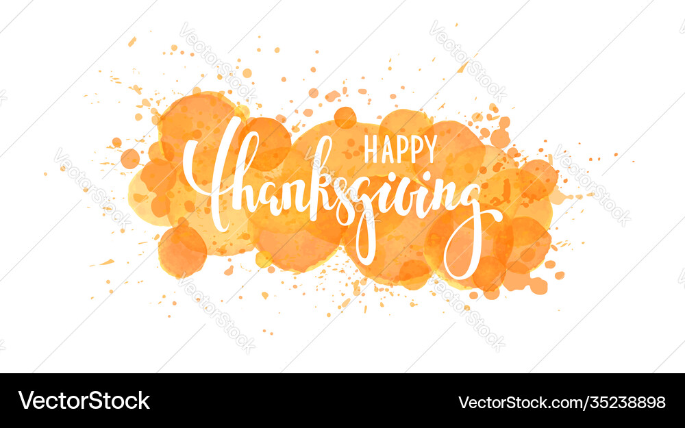 Happy thanksgiving hand drawn calligraphy Vector Image