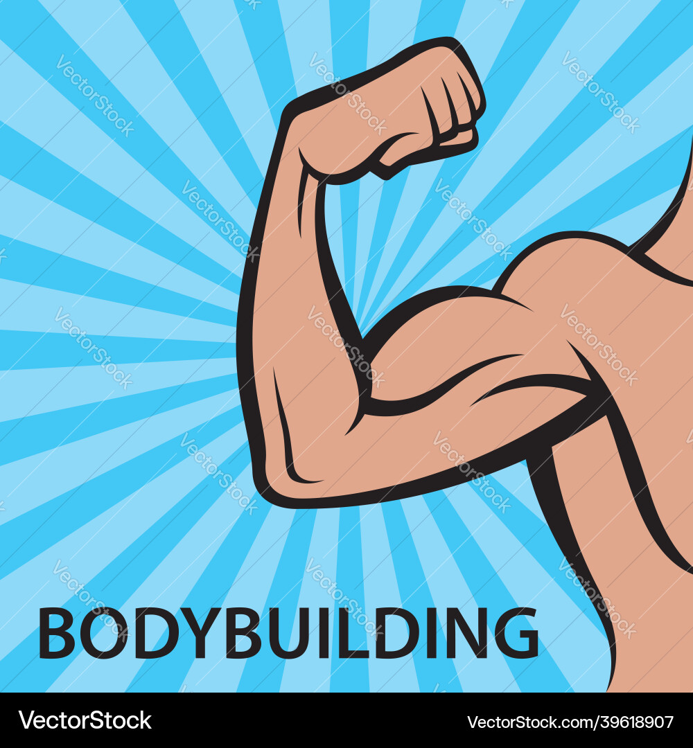 Strong muscular arm Royalty Free Vector Image - VectorStock