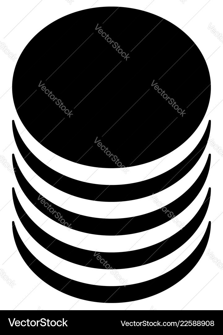 Database barrel cylinder shape symbol Royalty Free Vector