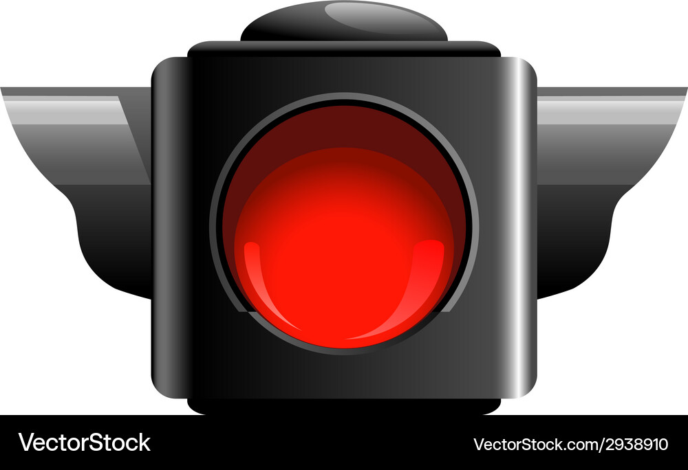 Red traffic light Royalty Free Vector Image - VectorStock